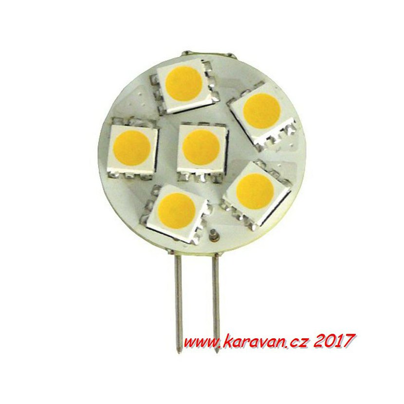 Žárovka 10-30V AC/DC David Communication 6 LED SMD patice G4 Žárovka 10-30V AC/DC David Communication 6 LED SMD patice G4