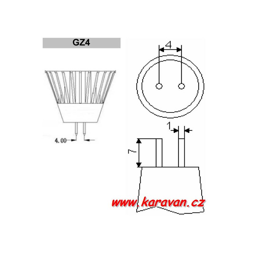 Žárovka 10-30V AC/DC David Communication 10 LED SMD Modul 2,5W patice GZ4 Žárovka 10-30V AC/DC David Communication 10 LED SMD Modul 2,5W patice GZ4